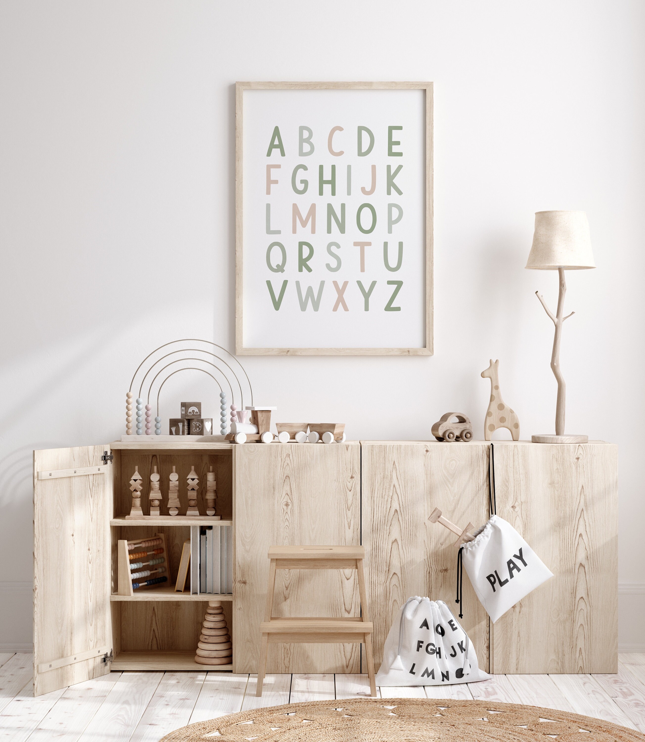 Alphabet Print, ABC Print for Kids Playroom Decor or Classroom Decor ...