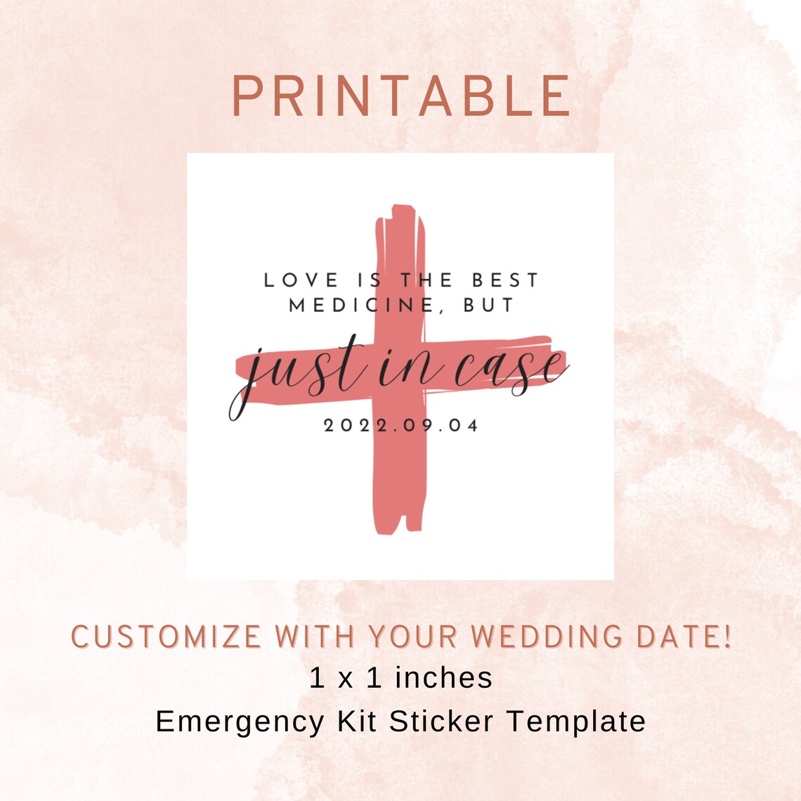 CUSTOM TEMPLATE First Aid, Emergency, Hangover Recovery Kit Sticker 1x1 ...