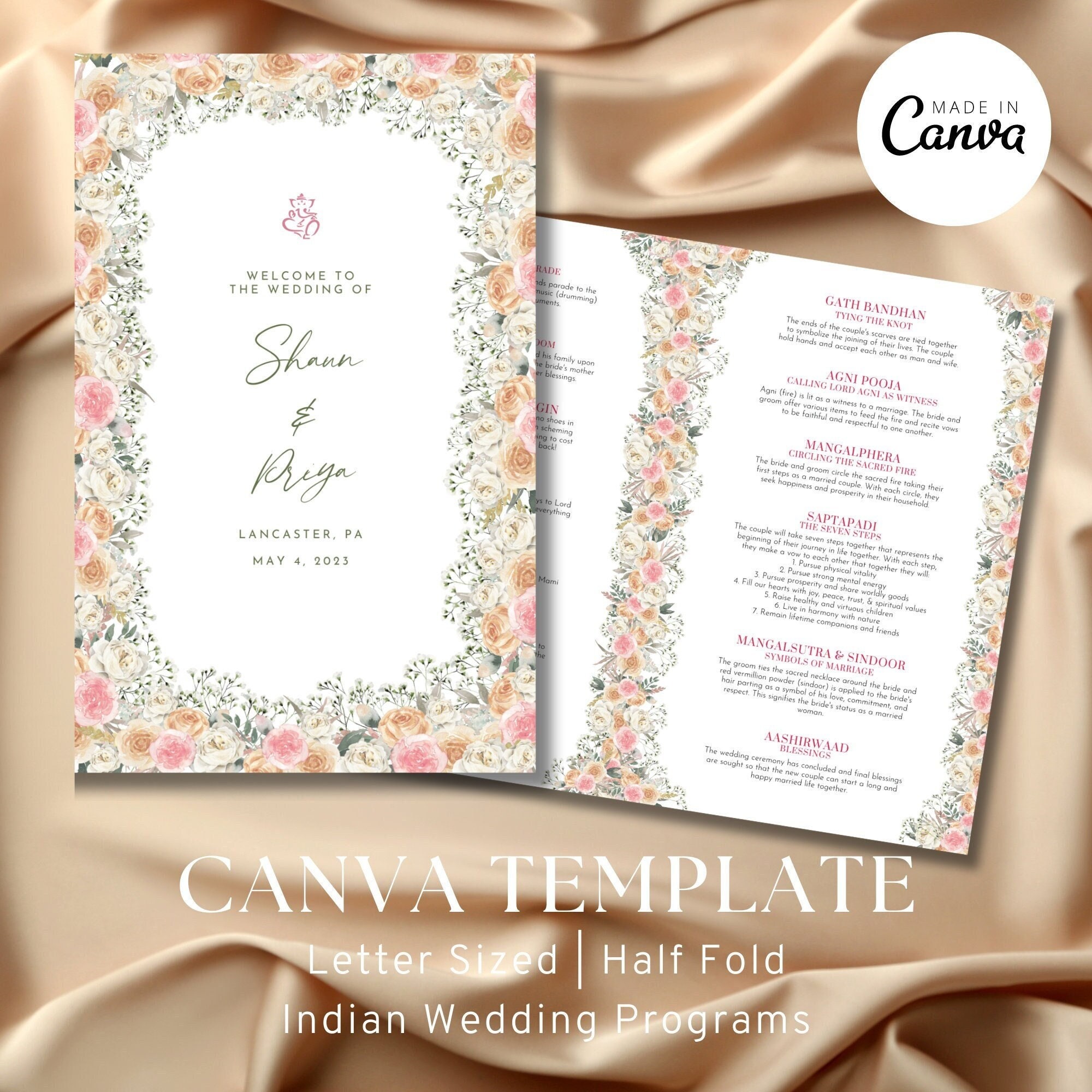 Hindu Wedding Ceremony Program Sample Indian Wedding Ceremony Program
