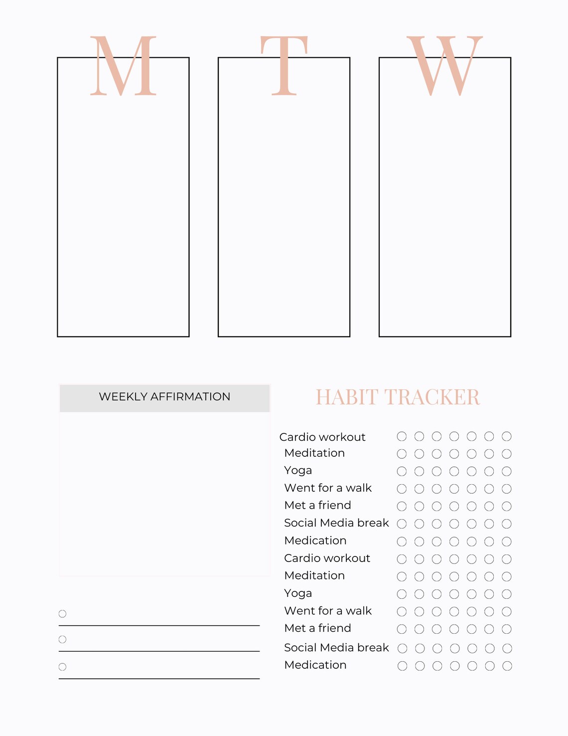 30 Day Weight Loss Journal, Printable Weight Loss Tracker, Instant ...