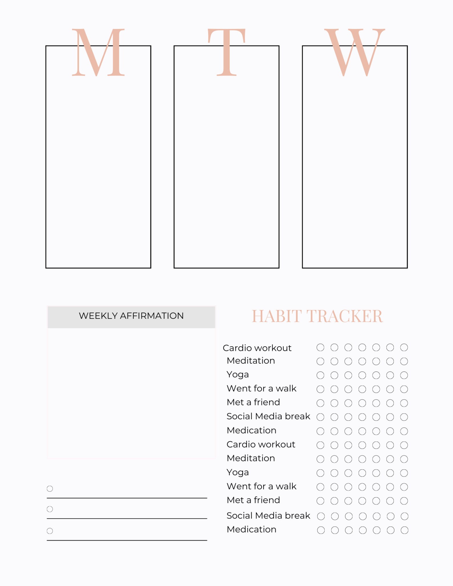 30 Day Weight Loss Journal, Printable Weight Loss Tracker, Instant ...