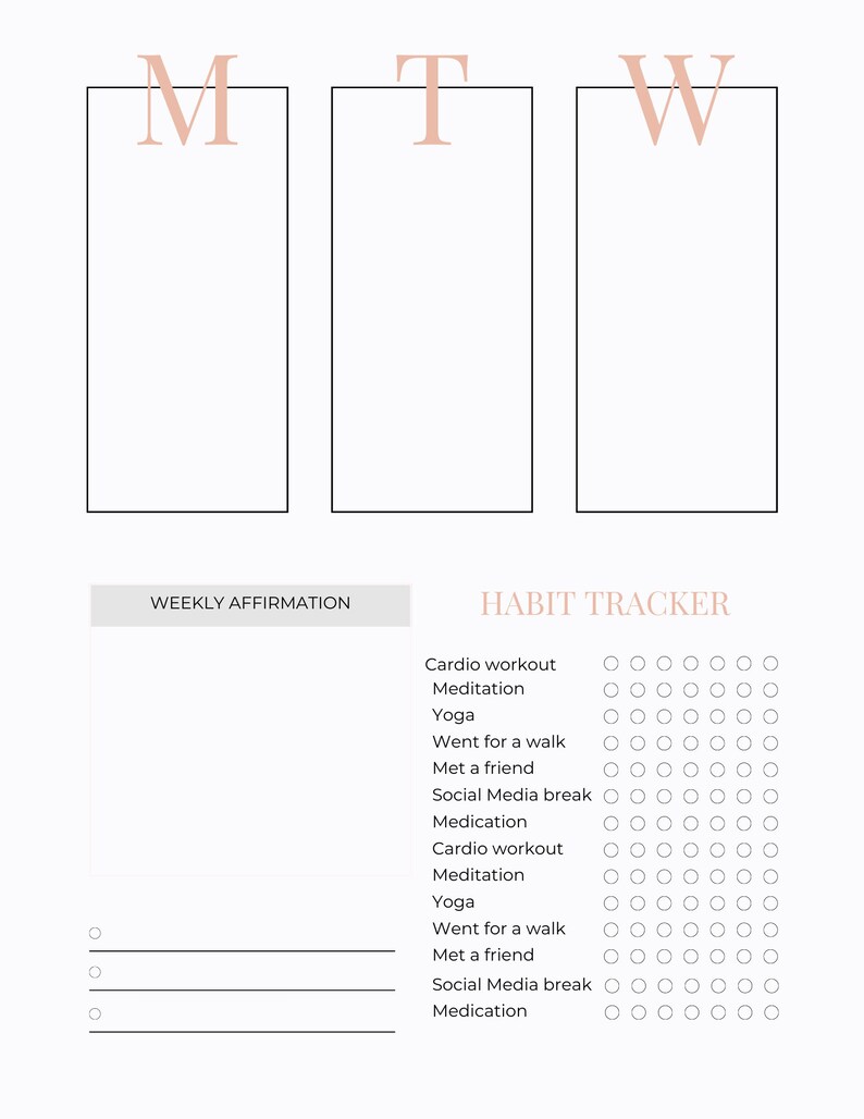 30 Day Weight Loss Journal, Printable Weight Loss Tracker, Instant ...