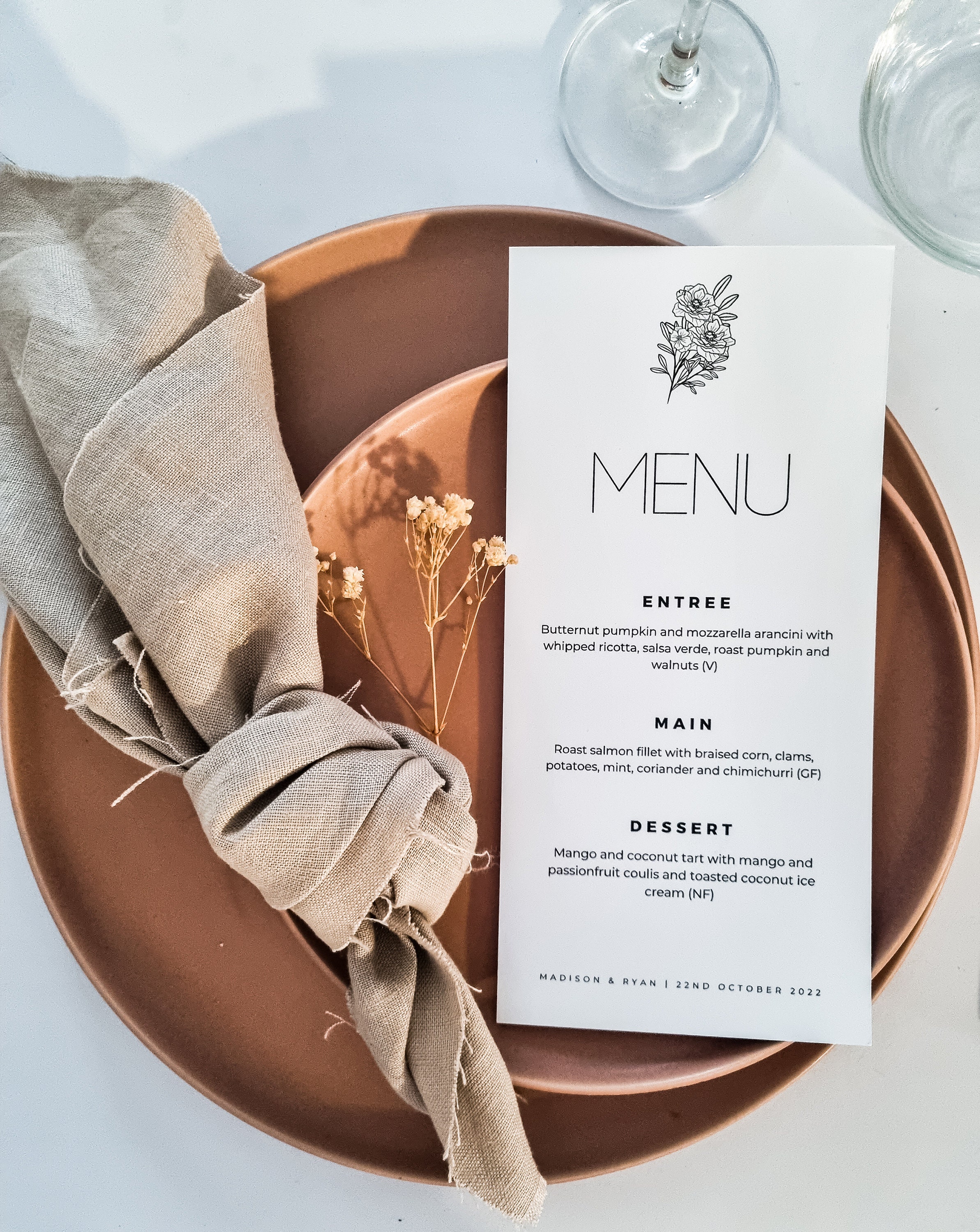 Personalised Menu & Place Card - Etsy Australia