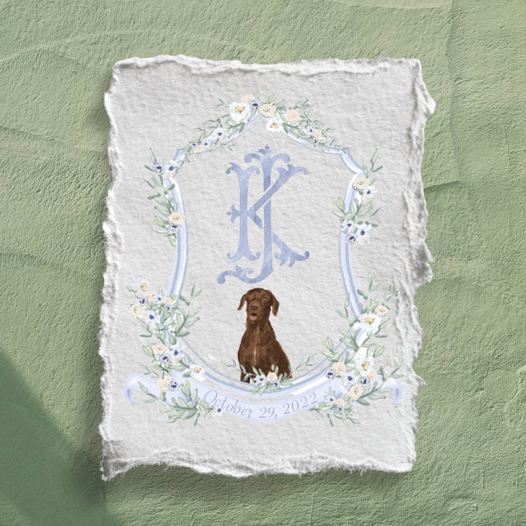 Custom Pet Portrait Wedding Emblem - Etsy