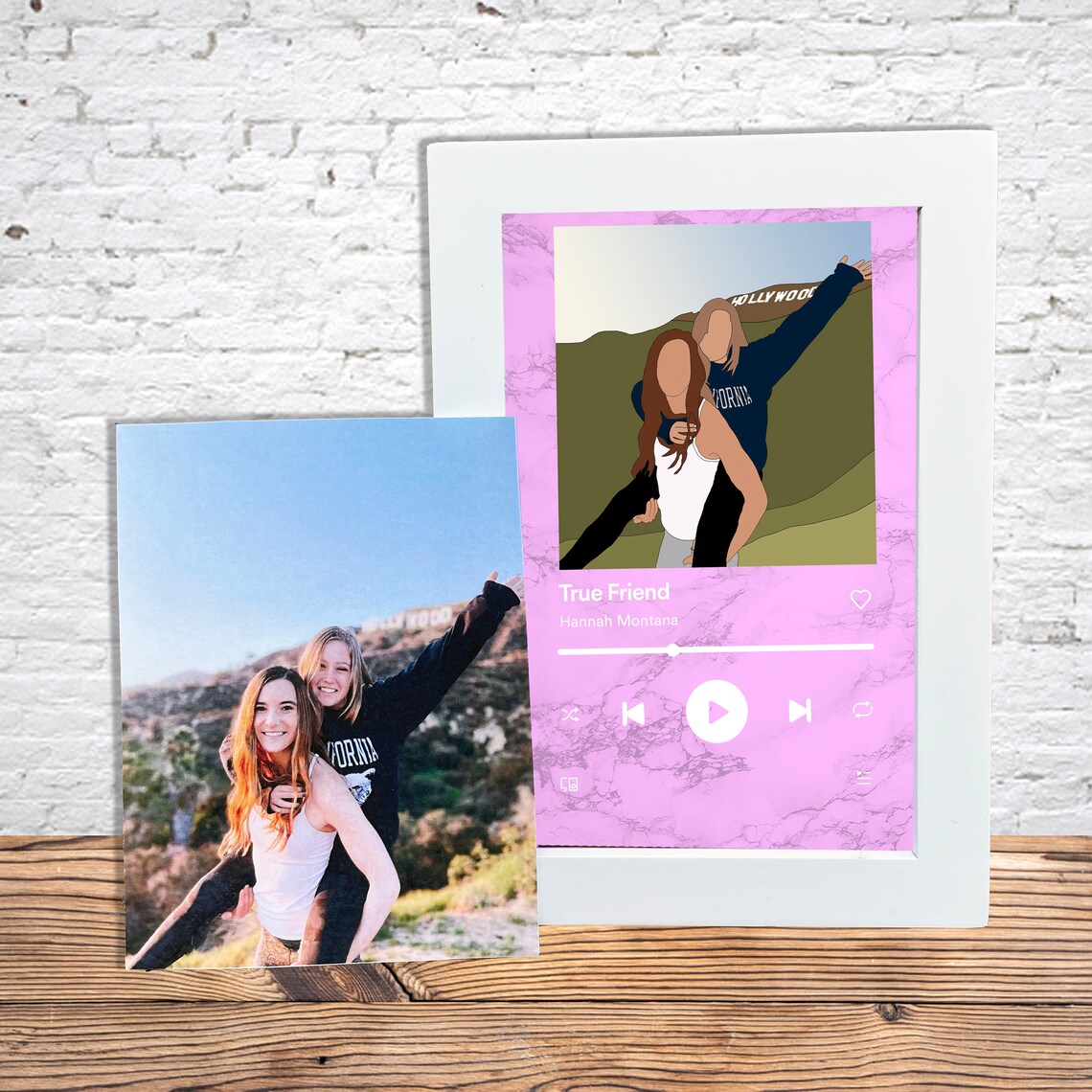 Personalized Music Frame With Cartoon Portrait - Etsy Canada