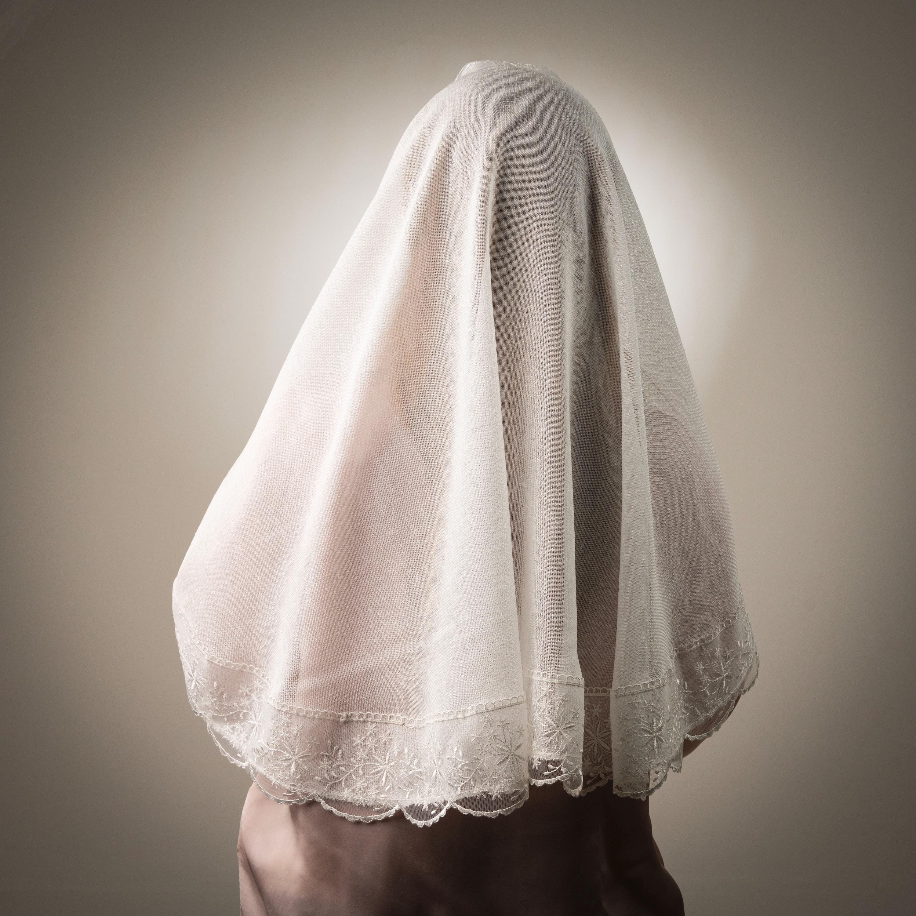 Ivory Linen Veil, Catholic Veil for Mass, Cathedral Veil, Bridal Veil ...