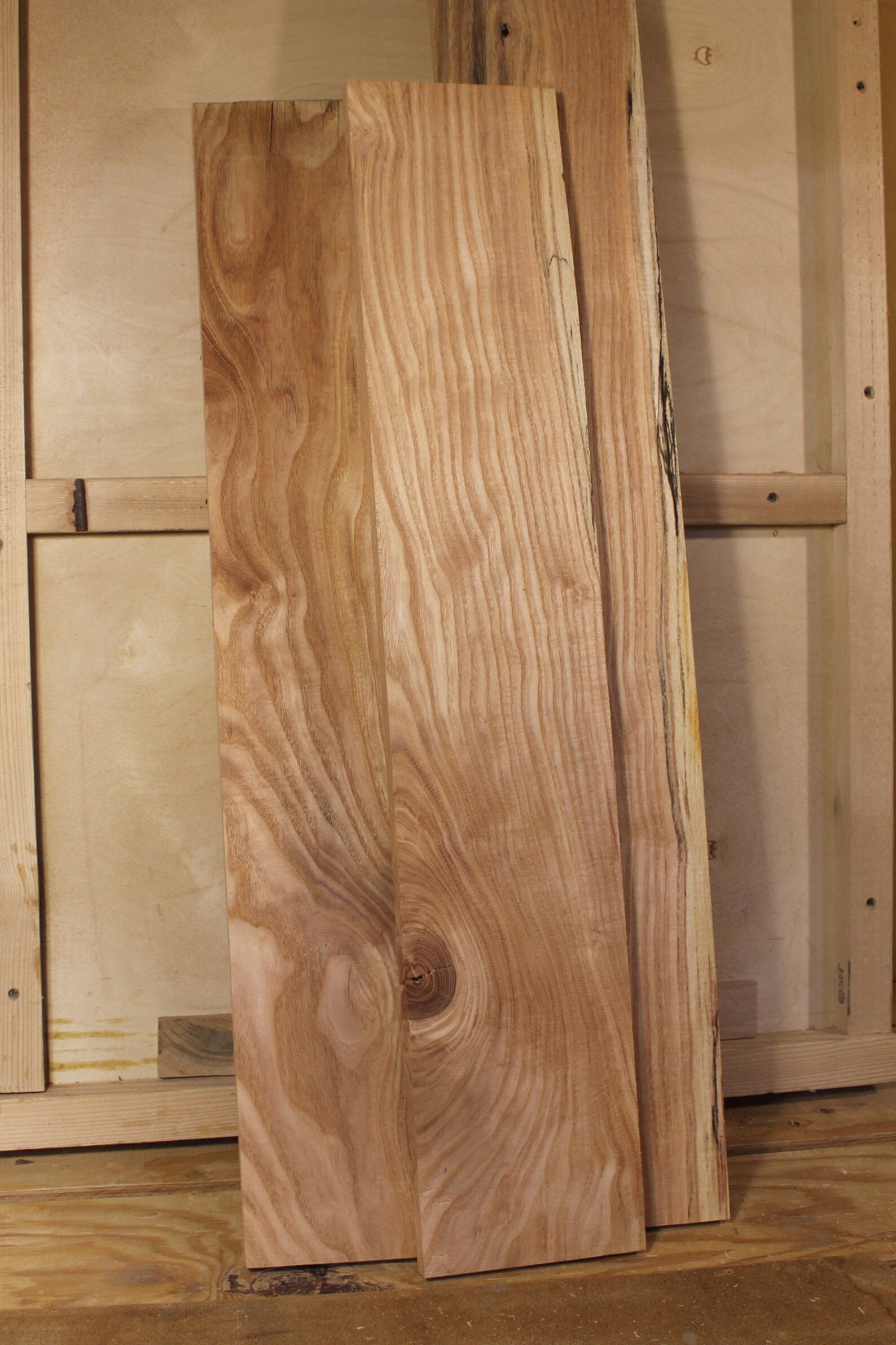 6" Wide Honey Locust Dimensional Lumber, 3/4" Thick Highly Figured ...