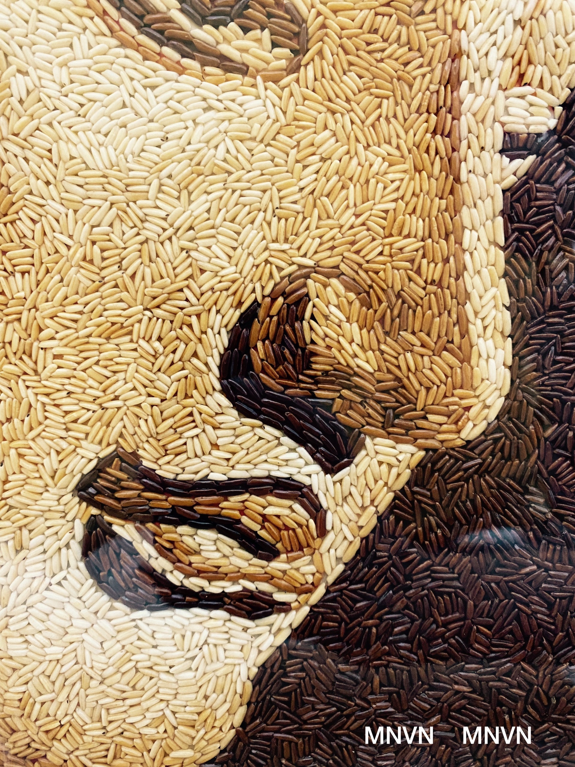 Buddha Roasted Rice Painting/buddha Painting Made From Rice Grains ...