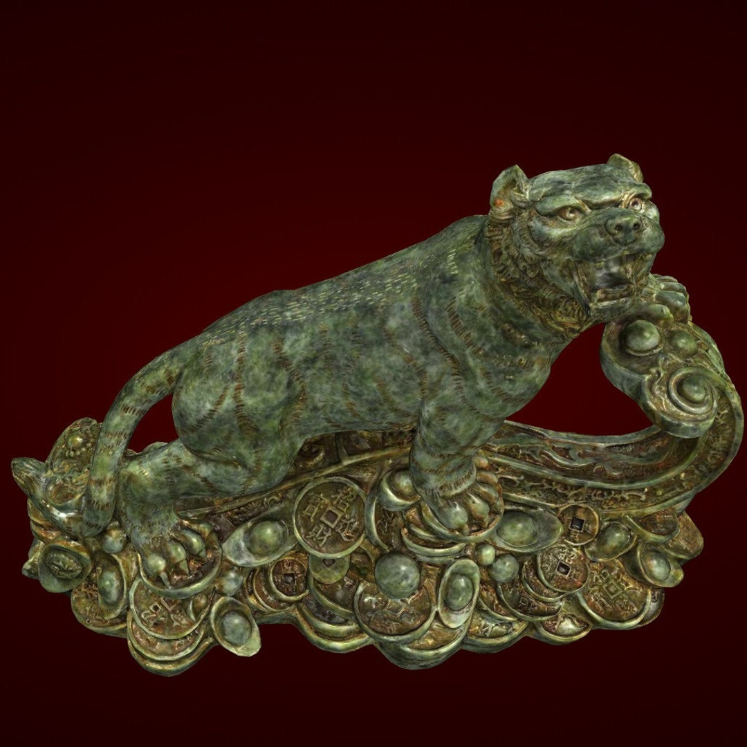 Stone Tiger Statue/rock Tiger on Display/decorative - Etsy