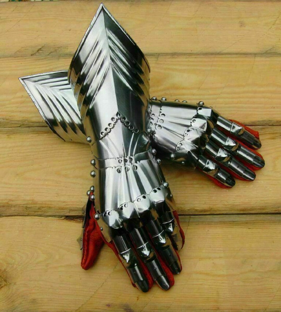 18GA Steel Gauntlets Armor Medieval Late Gothic Knight Finger - Etsy