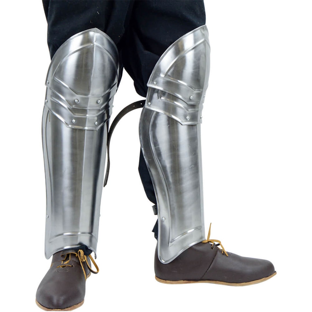 Greaves With Fixed Poleyns 18 Gauge Steel - Etsy