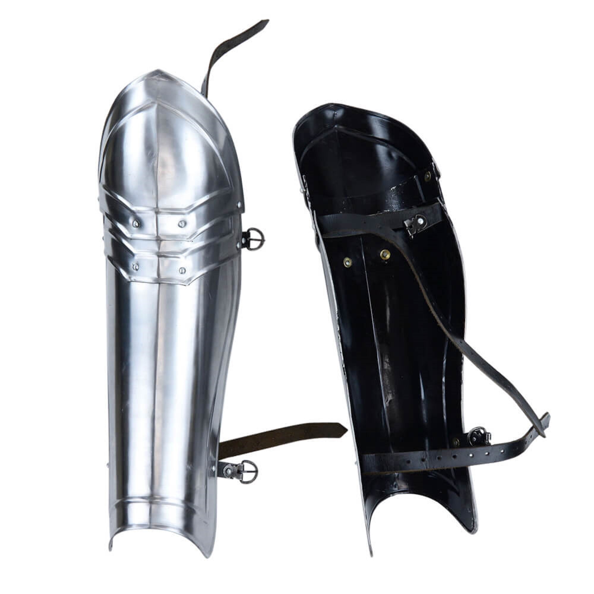 Greaves With Fixed Poleyns 18 Gauge Steel - Etsy