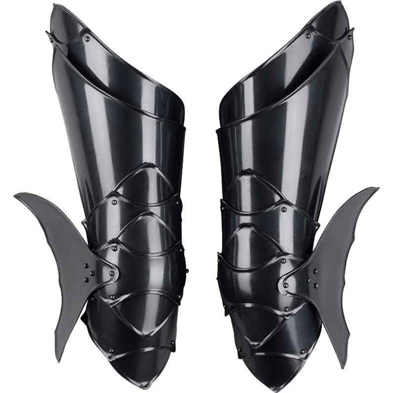 Blackened Rikomer Leg Guards Medieval Armor Cosplay Larp - Etsy