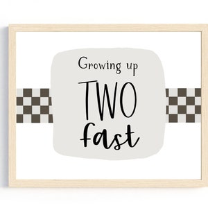 Growing up Two Fast Party Signs, Two Fast Birthday Decorations, Race ...