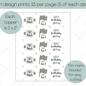 Fast One Cupcake Toppers Fast One Birthday Decorations Race - Etsy