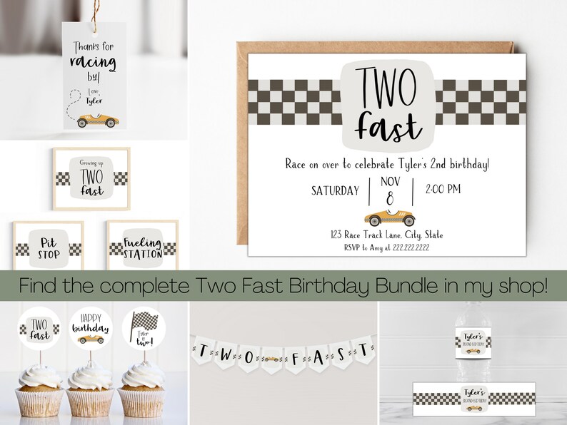 Two Fast Birthday Party Welcome Sign Two Fast Decorations 2 - Etsy
