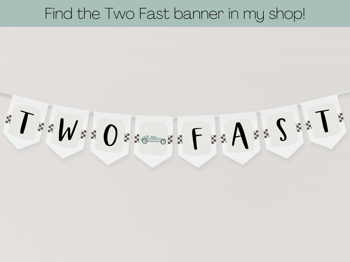 Two Fast Birthday Party Welcome Sign Two Fast Decorations 2 - Etsy