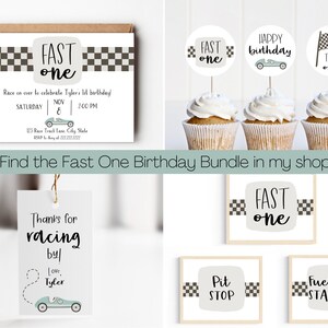 Fast One Cupcake Toppers Fast One Birthday Decorations Race - Etsy