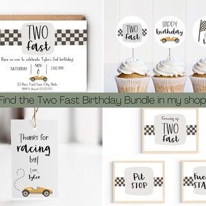 Growing up Two Fast Party Signs, Two Fast Birthday Decorations, Race ...
