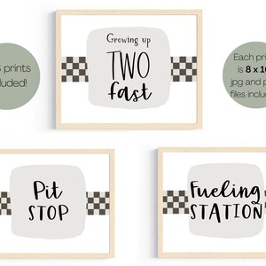 Growing up Two Fast Party Signs, Two Fast Birthday Decorations, Race ...