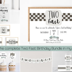 Two Fast Birthday Party Welcome Sign Two Fast Decorations 2 - Etsy