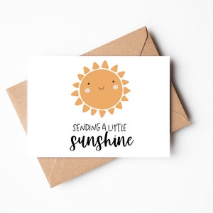 Printable Sunshine Greeting Cards Set of 4 Digital Download - Etsy