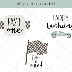 Fast One Cupcake Toppers Fast One Birthday Decorations Race - Etsy