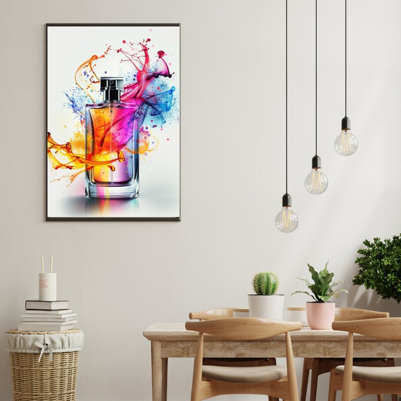 Perfume Wall Art, Contemporary Wall Art, Chic Home Decor, Ideal Gift ...