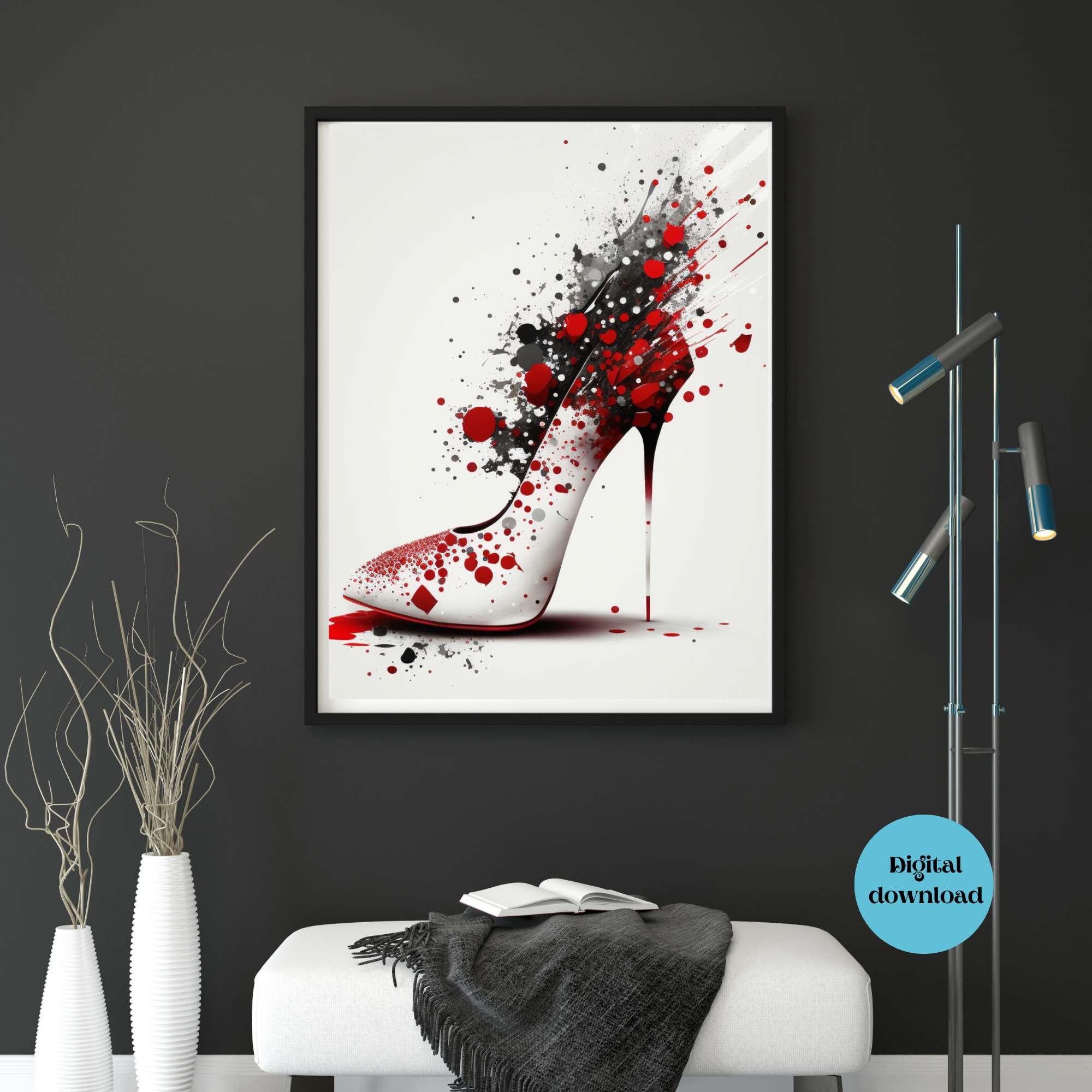 Printable Abstract Heels Fashion Wall Art Shoe Lover Art Stylish and ...