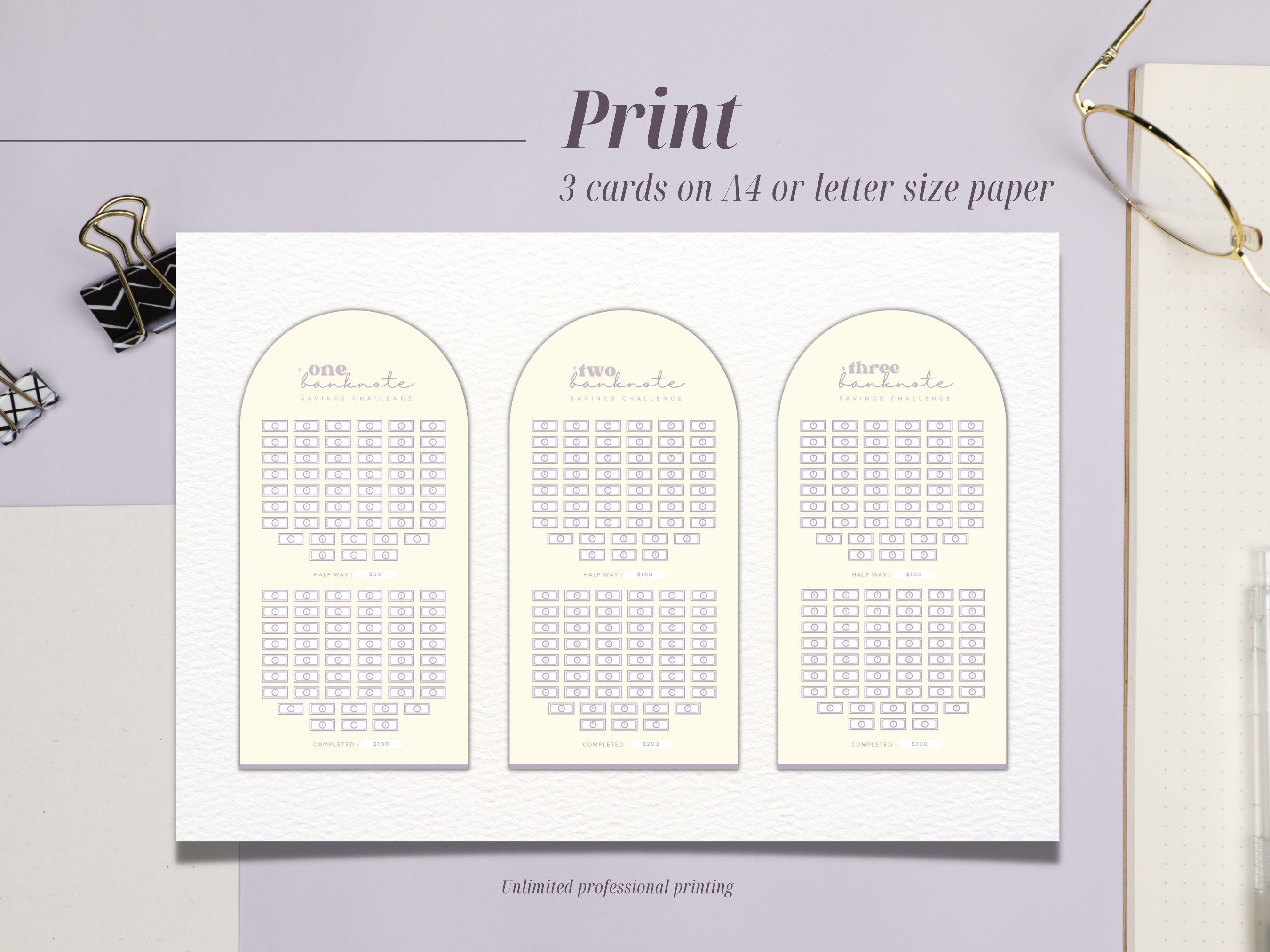 Savings Challenge Printable, Banknote Saving Tracker, A6 Envelope ...
