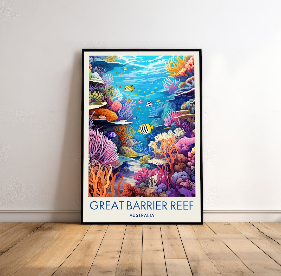 Great Barrier Reef Poster Australia Print Great Barrier Reef - Etsy