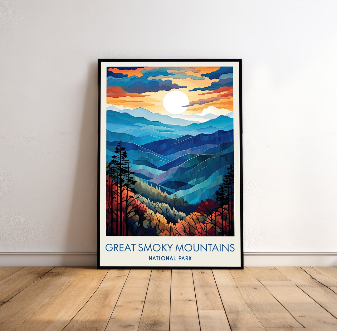 Great Smoky Poster National Park Print Great Smoky Print - Etsy