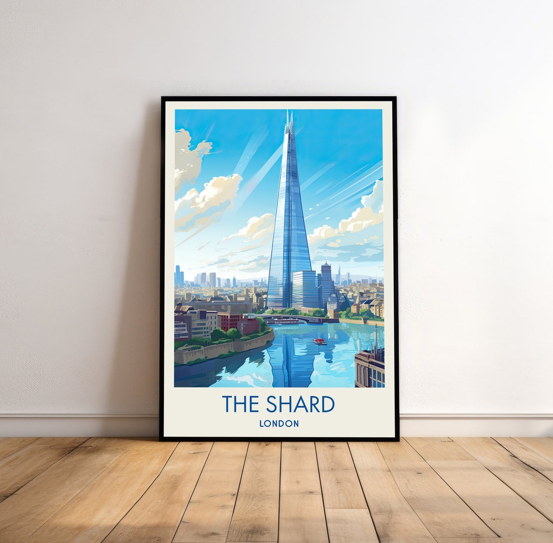 The Shard Poster London Poster the Shard the Shard Print - Etsy