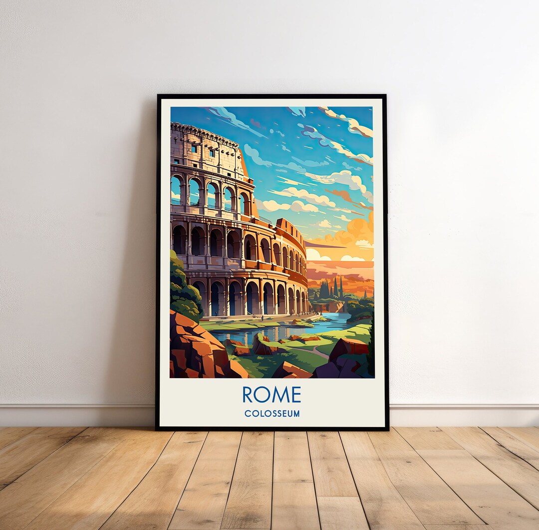 Rome Poster Italy Poster Rome Print Rome Art Abstract - Etsy