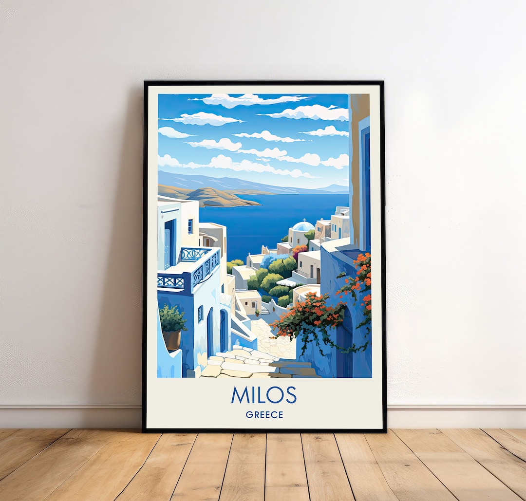 Milos Poster Greece Poster Greece Travel Milos Travel Etsy