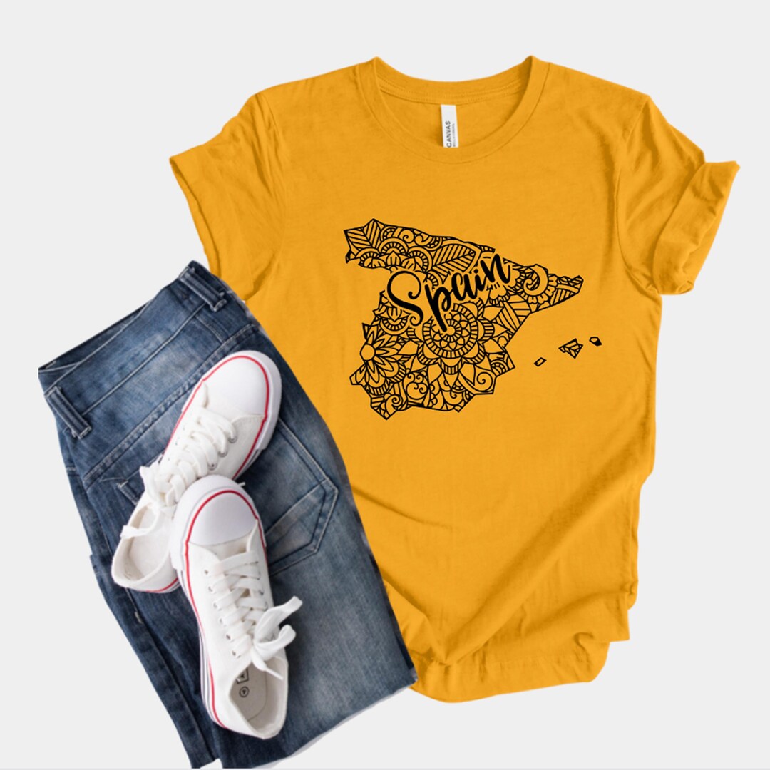 Spain Map Shirt, Spain Lover T-shirt, Spain Souvenir, Spain Birthday ...