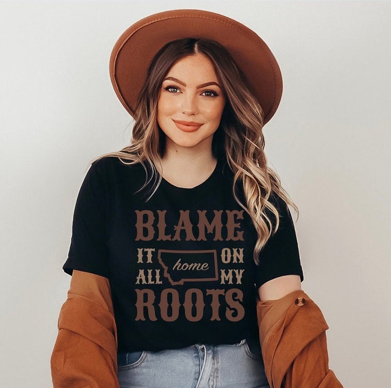 MONTANA Home State Map T-shirt, Treasure State Tee, Bozeman MA Shirt ...