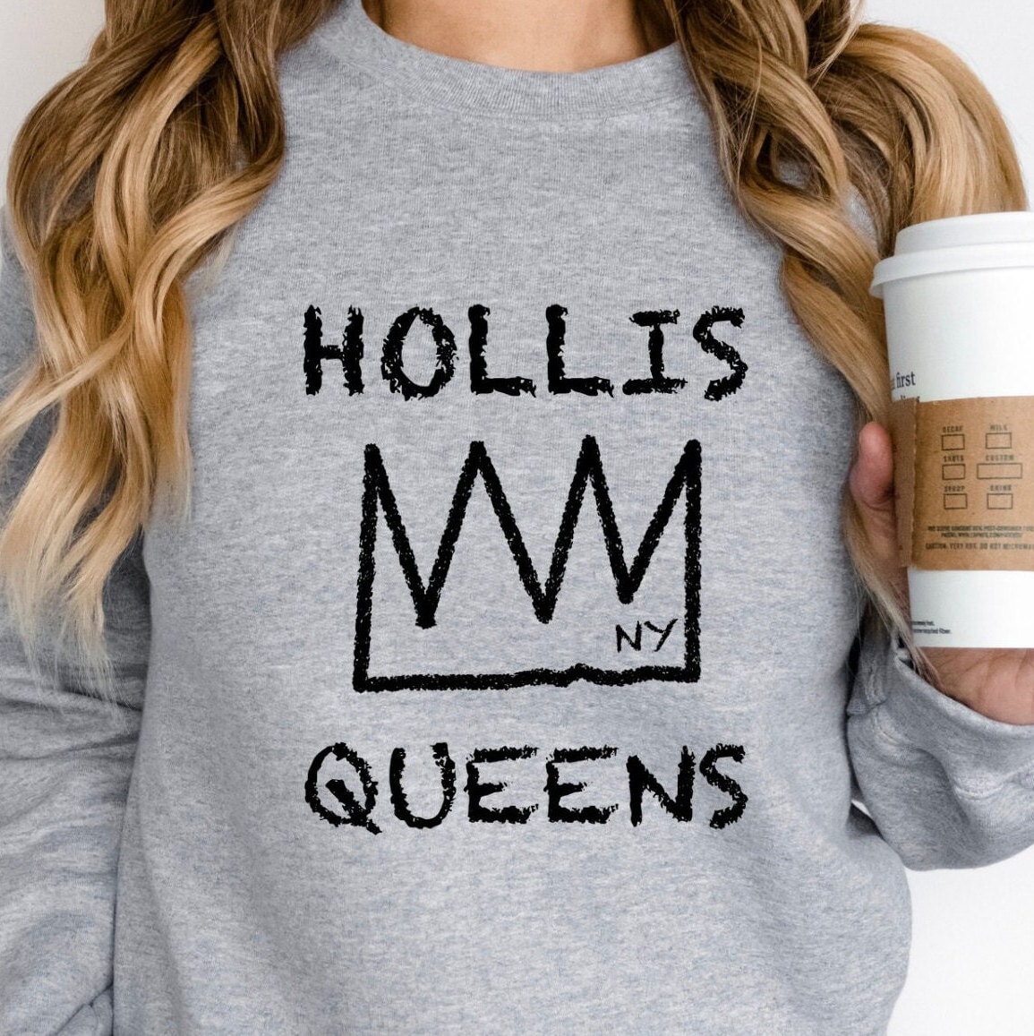 HOLLIS QUEENS Sweatshirt, New York Queens Unisex Sweater, Hollis Crown ...