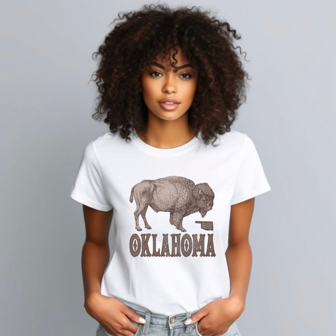 Oklahoma Bison Map Tee, Distressed Sooner State Shirt - Etsy