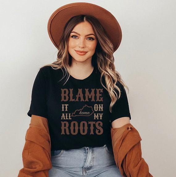 KENTUCKY Map Shirt, Blame It All on My Roots, Country Music Unisex ...