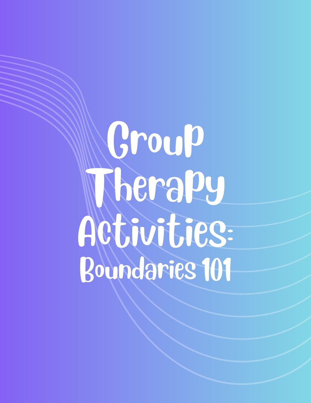Therapy Session Plan: Boundaries 101 - Facilitator Guide + Discussion ...