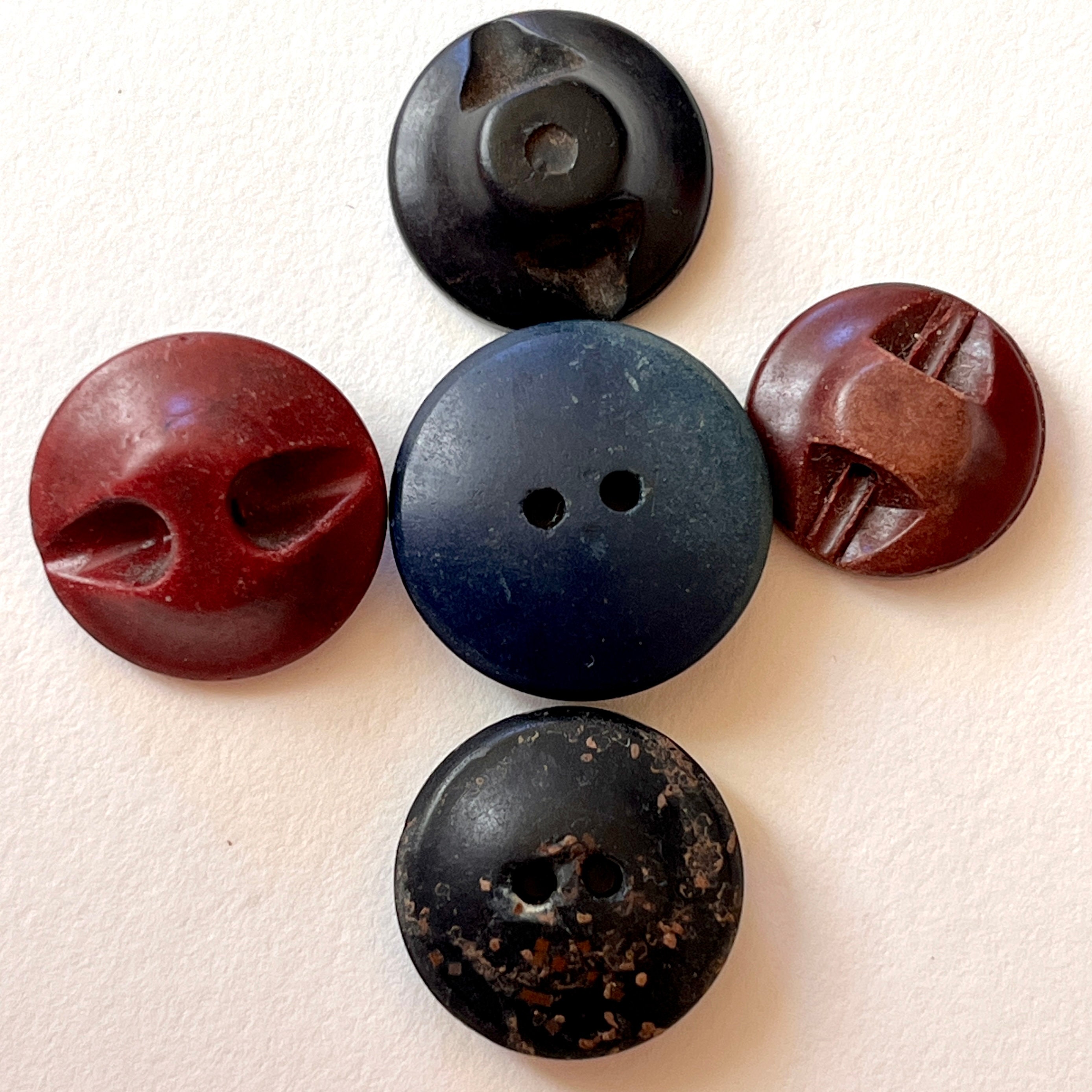 Bunch of Antique Composition Buttons. 5 Buttons for the Price. - Etsy 日本