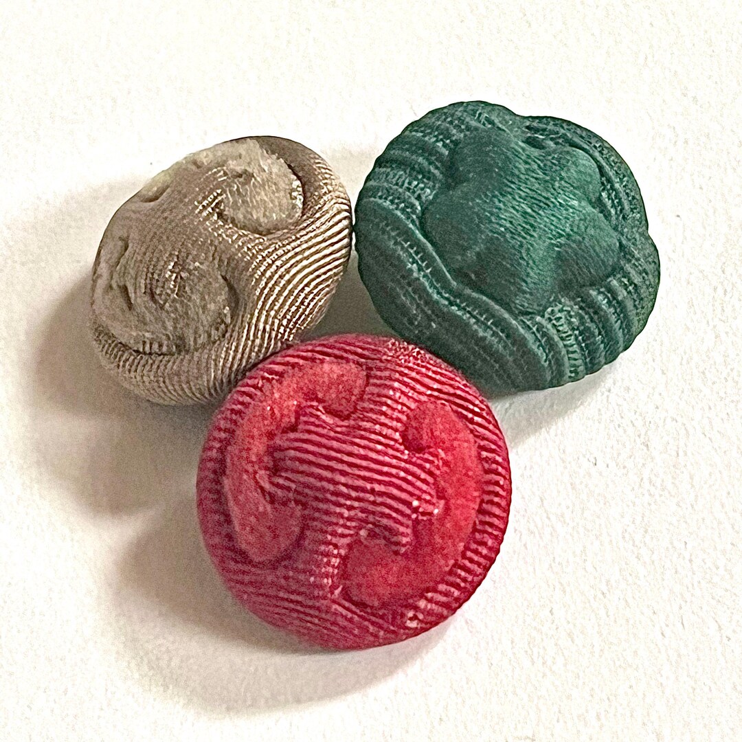 Antique Fabric Buttons. Three Buttons for the Price. Gone With the Wind ...