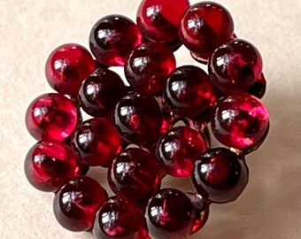 Ruby Glass Button - Etsy