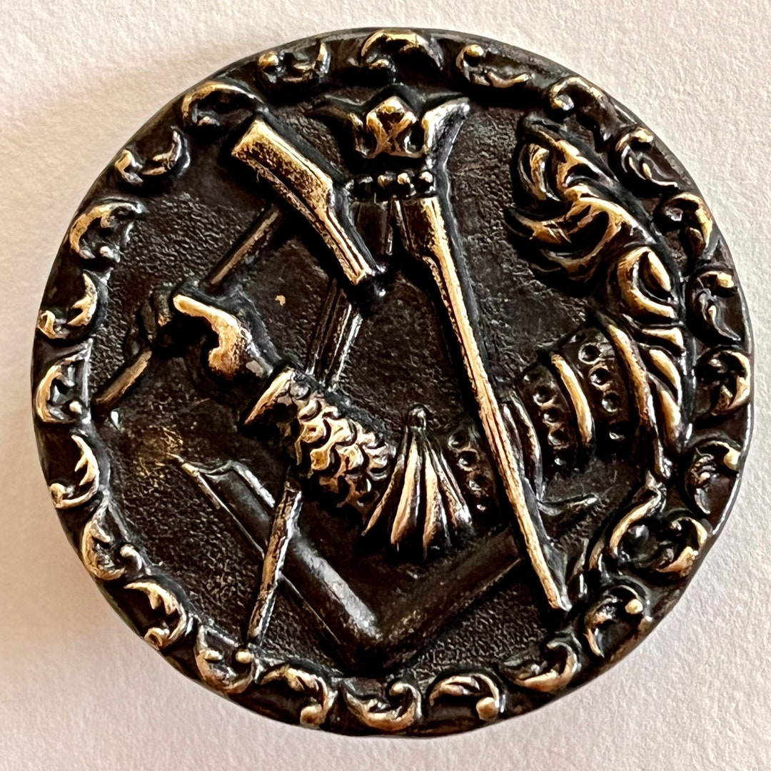 Antique Picture Button. Inanimate Object. Masonic Symbols. - Etsy