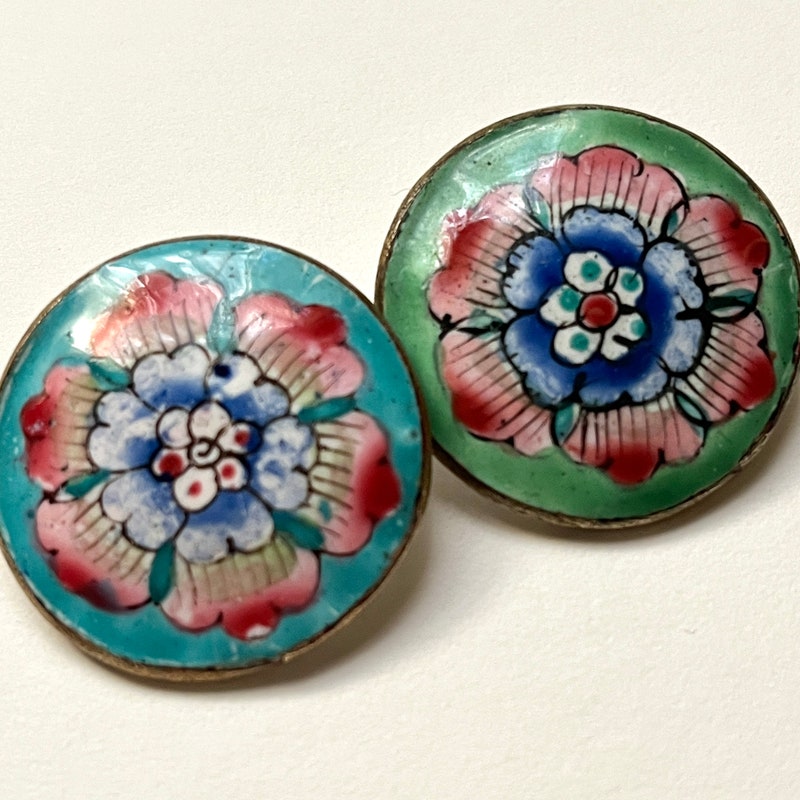 Large Floral Buttons - Etsy