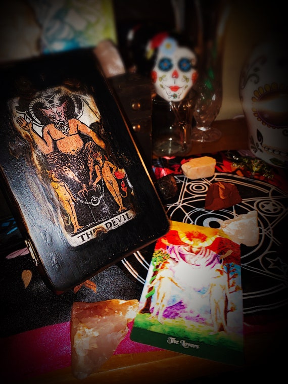 The Devil Tarot Card Box | Etsy