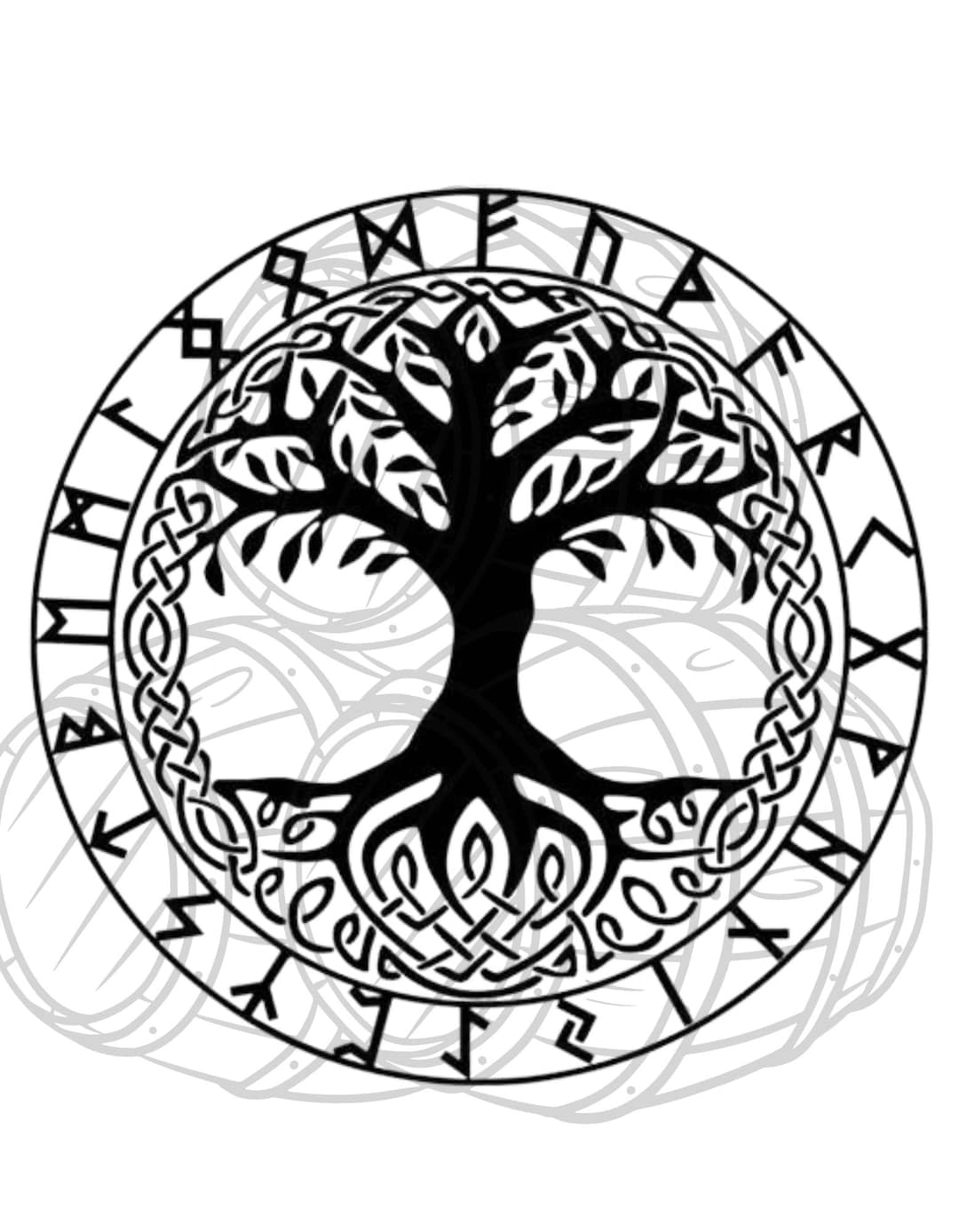 Tree of Life With Viking Runes - Etsy