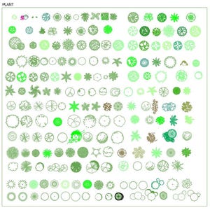 Color Tree Bundle Dwg and DXF Tree, Plant Blocks Templates for Designer ...