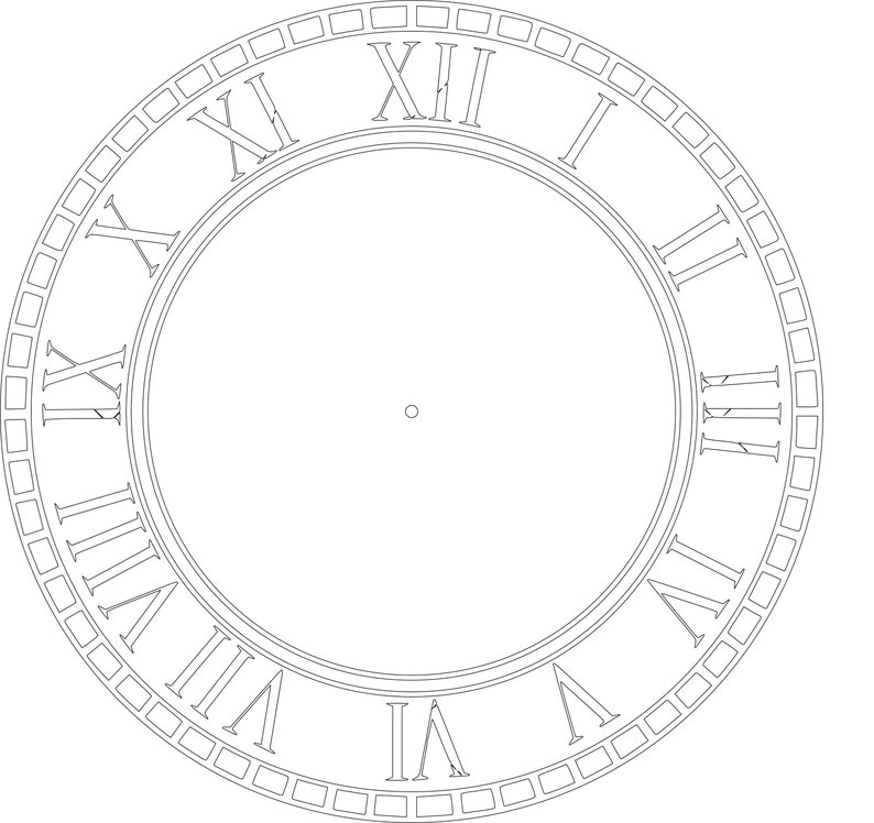 Roman Numerals Clock Face - Etsy